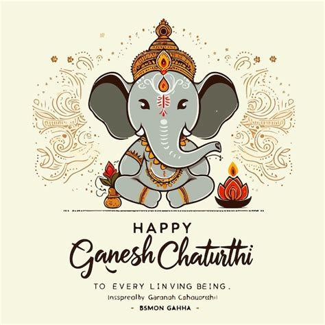 Ganesh Chaturthi Indian Festival Background Premium Ai Generated Vector