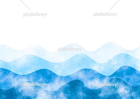 シンプルな波の背景 青 イラスト素材 7136845 フォトライブラリー Photolibrary