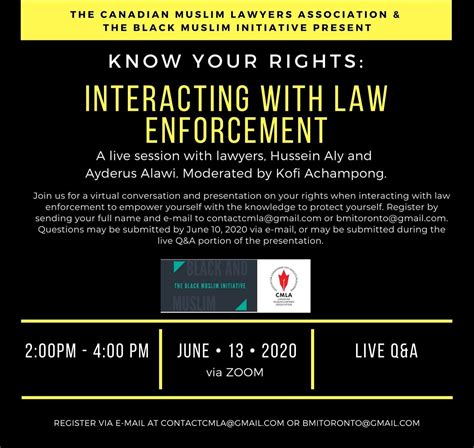 Know Your Rights Interacting With Law Enforcement Cmla