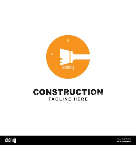 Plantilla De Diseño De La Letra C Con El Logotipo Del Pincel Imagen