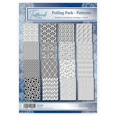A3 Foiling Pack Patterns Tattered Lace