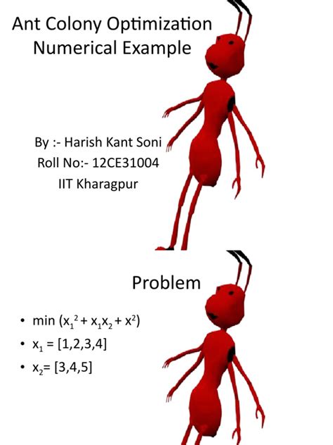 Ant Colony Numerical Example Pdf Operations Research