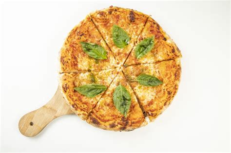 Classic Margherita Pizza Topped With Tomato Sauce Mozzarella Cheese