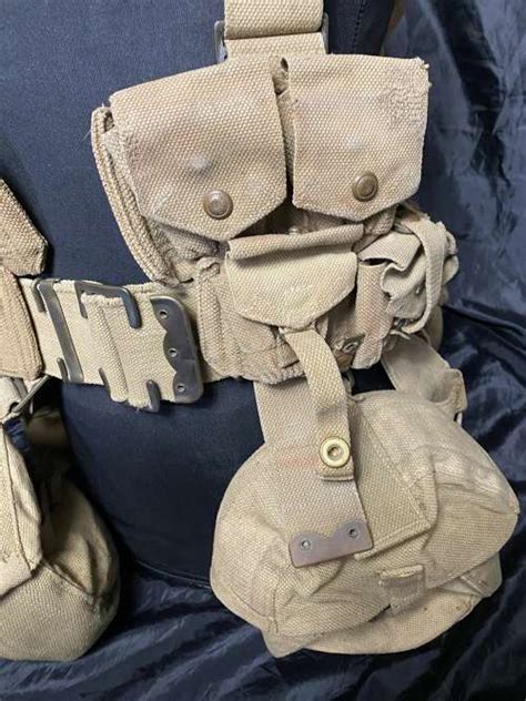 Complete Ww1 British 1908 Pattern Webbing Set In Webbing