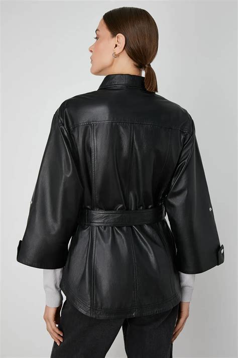 Кожаная куртка с ремнем SnowQueen_collection 653137003 цены в Москве ...