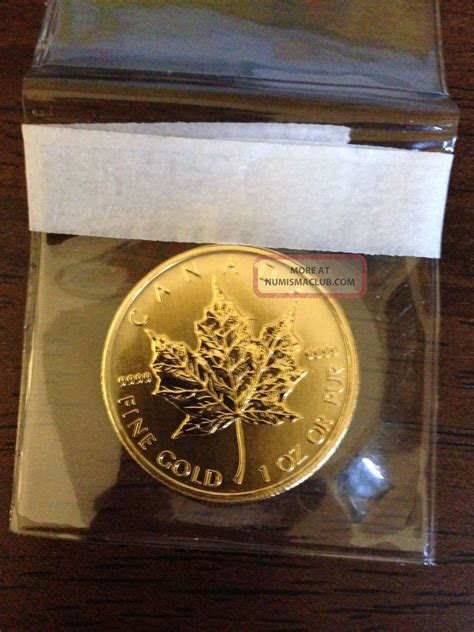2011 Uncirculated 1 Ounce Oz Canadian 99 99 9999 Fine Gold Maple