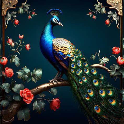 Premium Photo Art Nouveau Exotic Flowers Floral Pattern Wallpaper