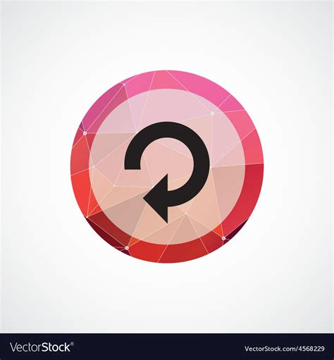 Reload Circle Pink Triangle Background Icon Vector Image