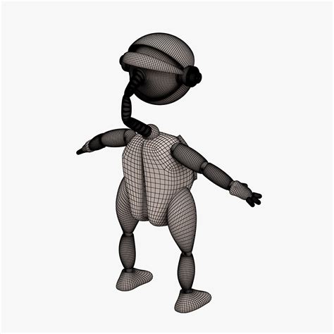 Robot Rigged T Pose Max