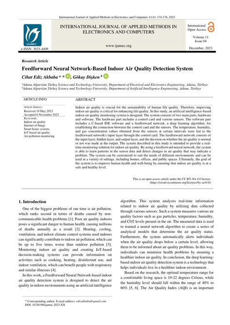 pdf feedforward neural network based indoor air quality detection system