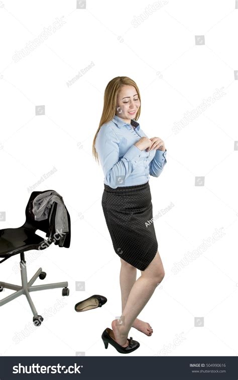 Business Woman Undressing Telegraph