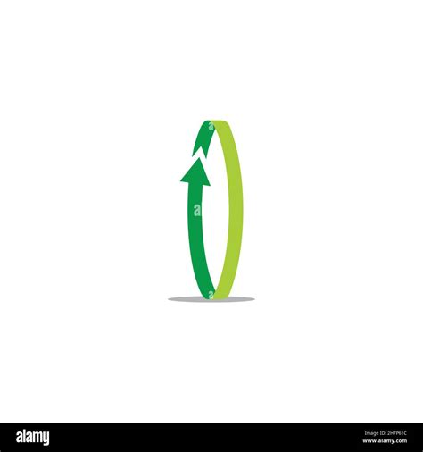 Circle Green Colors Ribbon Arrow Recycle Symbol Vector Stock Vector