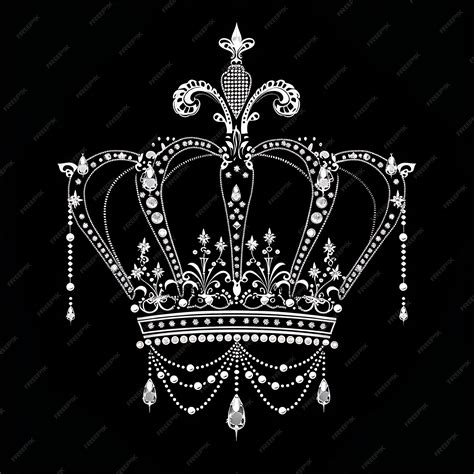 Premium Photo Frame Of Crown Cnc Art With Jewel And Fleur De Lis