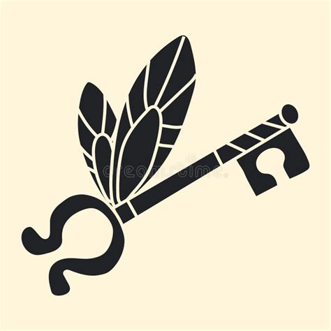 Golden Key With Wings Vector Stock Vector Illustration Of Circle Leaf 273299936