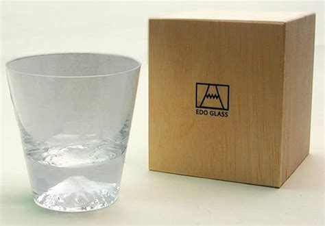 Edo Glass Mt Fuji Whiskey Glass Noveltystreet