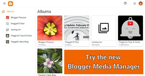 use the blogger media manager to manage your blog s images