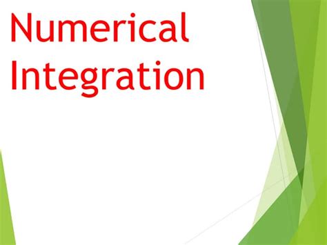 Numerical Integration Ppt