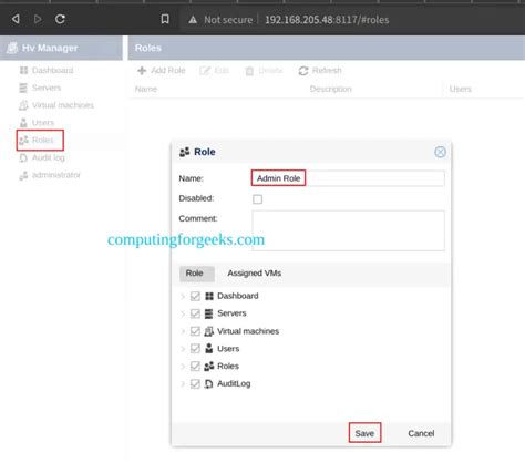 manage hyper v vms using hyper v manager web interface