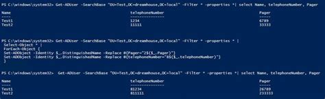 Update Ad Users With New Phone Number And Pager Via Powershell A