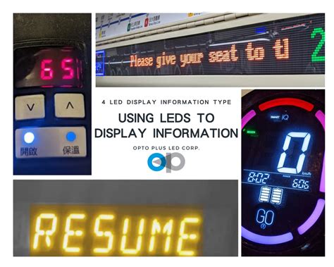 Using LEDs For Information Display Common Types OPTO PLUS LED