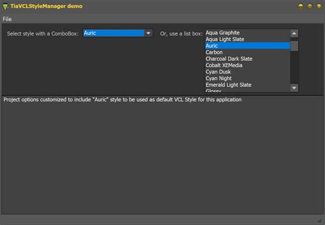 Utility Class For Activating External Vcl Style Files In Delphi