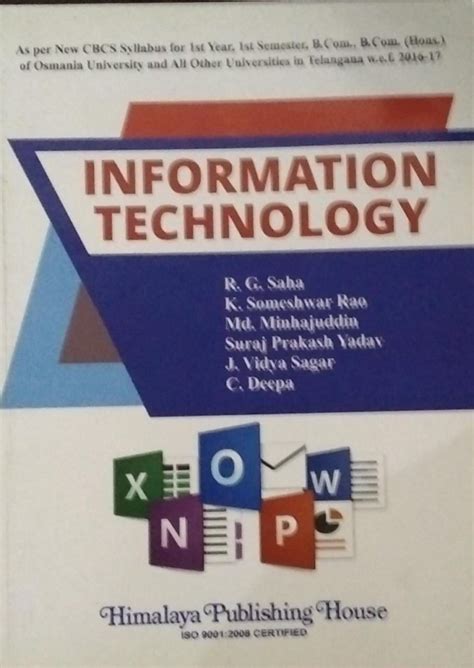 Buy Informatin Technology Bcom 1st Year 1st Semester Book Online From