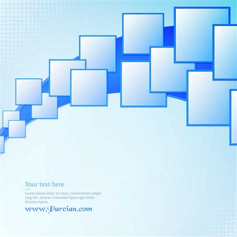 فایل پس زمینه آبی ساده با اشکال مربعی پارشن