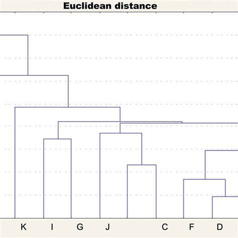 Euclidean Distance Diagram Based On Relative Dependencies Of 23