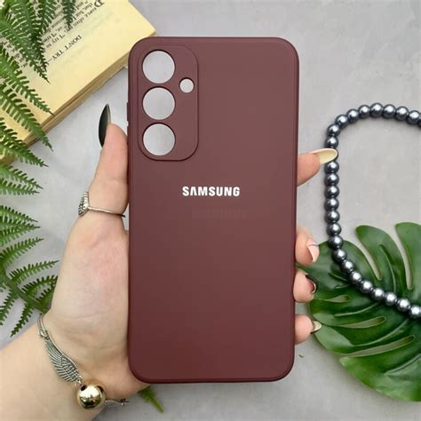 قاب گوشی Galaxy A55 سامسونگ سیلیکونی های کپی محافظ لنز دار زرشکی کد 36834 قاب سنتر