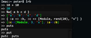 Wirble Tab Completion And Syntax Coloring For Irb