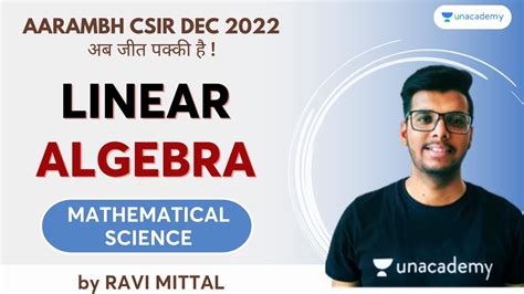 Practice Session Of Linear Algebra Ravi Mittal Mathematical Science