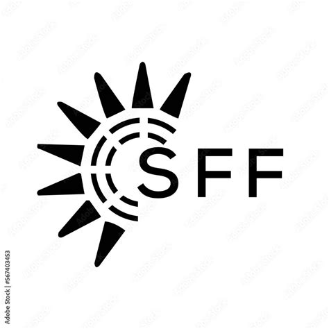 Sff Letter Logo Sff Image On White Background And Black Letter Sff