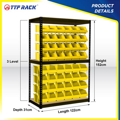 Ttf Rack™ E Boltless Rack Multi Tool Boxh152cm D31cm L122cm 3