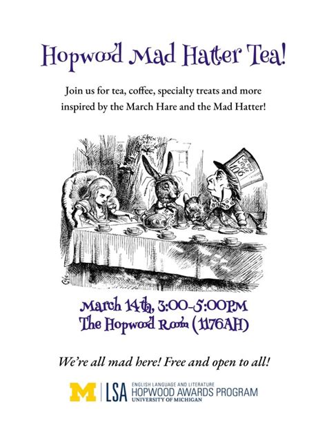 Expired Hopwood Mad Hatter Tea Happening Michigan