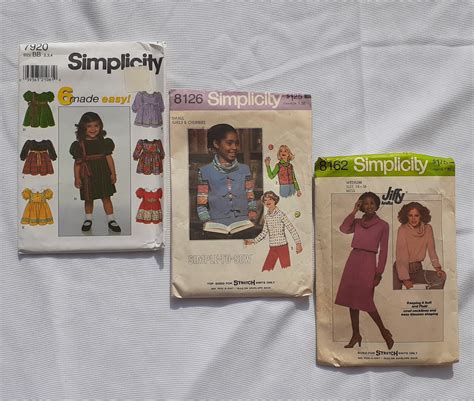 Old Vintage Simplicity Sewing Patterns 60s 70s 80s 90s Etsy