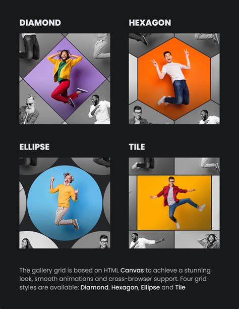 Diamond Grid JQuery Image Gallery Plugin By HardcodeParty CodeCanyon