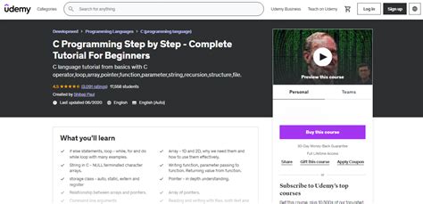 7 Best Free C Programming Courses Online By Udemy In 2025 July