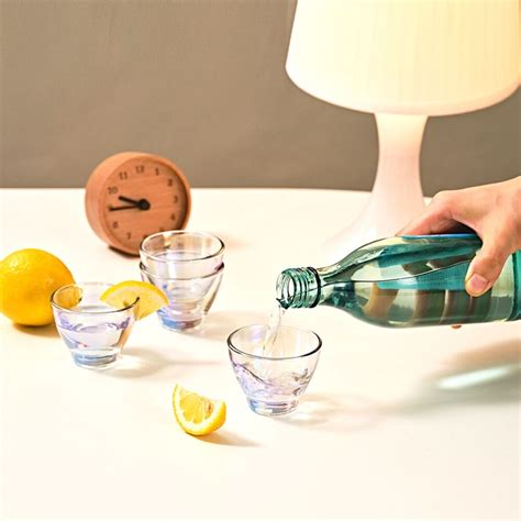 글라스락 홀로그램 오로라 소주잔 4p 감도 깊은 취향 셀렉트샵 29cm