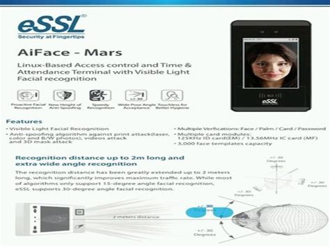 Essl Ai Face Mars Face Biometric Attendance System At ₹ 15500piece