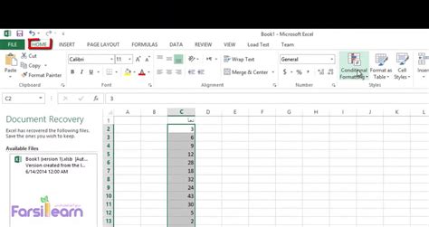 فرمت شرطی در اکسل Excel 2013 Youtube