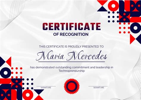 Plantilla De Certificate Of Recognition Postermywall