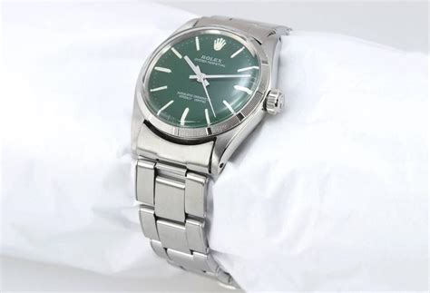 Rolex Midsize Steel Wristwatch With Custom Green Dial Ref 6549 At