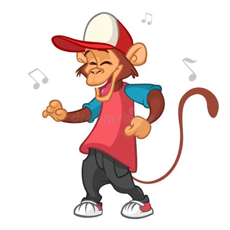 Baile Del Mono De La Historieta Ilustraci n Del Vector Ilustración del