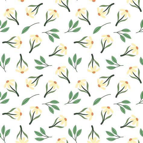 Premium Vector Cute Spring Flower Seamless Pattern