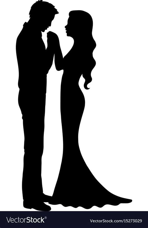 Wedding Silhouette Vector Image On Vectorstock Wedding Silhouette
