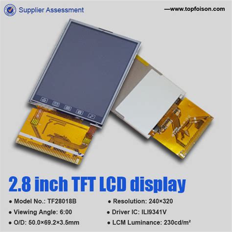 LCD Display FPC With Inch Touch Screen And Resistive Touch Panel Tft Screen