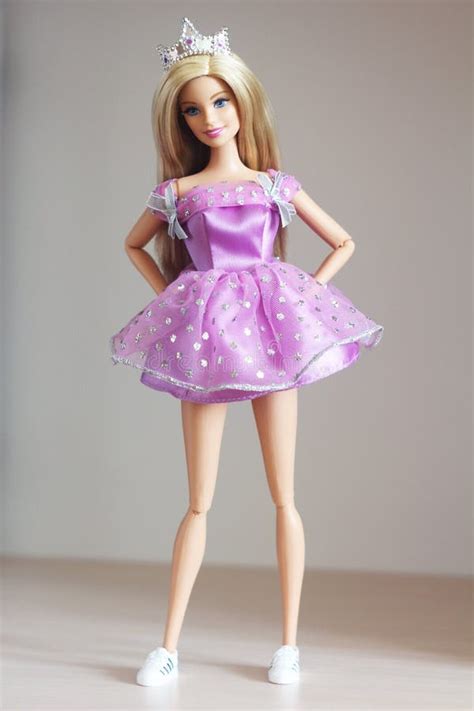 A Beautiful Barbie With White Hair Stylish Doll Editorial Photo