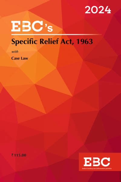 Specific Relief Act 1963bare Act Print Ebook