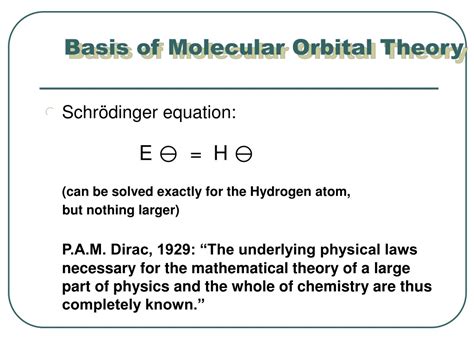 Ppt Molecular Orbital Theory Calculation Methods Computation Cost And Applications