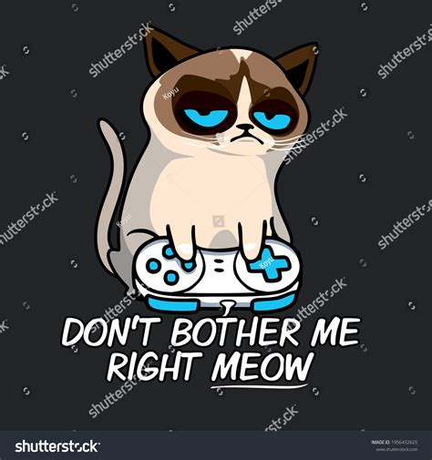 Gumpy Cat Vector Illustration Art Funny Stock Vector Royalty Free